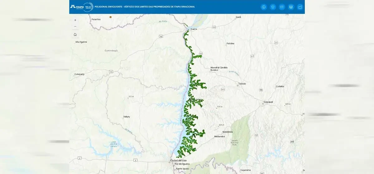 Itaipu lança site com mapa interativo dos limites geodésicos de suas ...